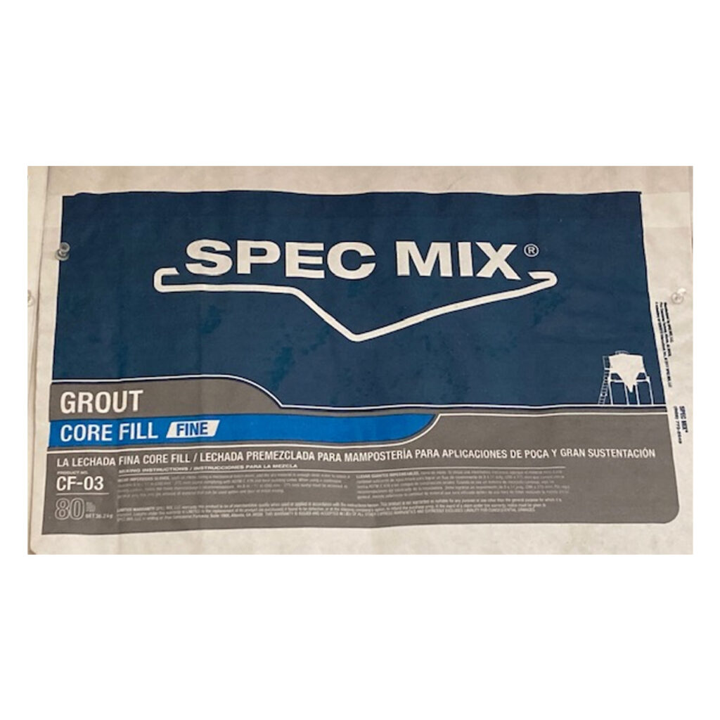Spec Mix Core Fill Grout - Superior Products Distributors, Inc.